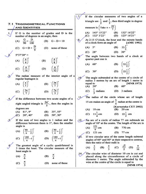 Trigonometric Ratios And Identities 1 Pdf