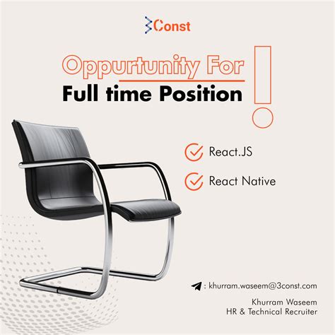 Khurram Waseem On Linkedin 3const Jobopportunity React Reactnative Mobiledevelopment
