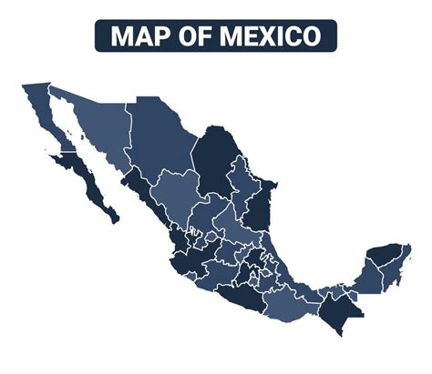 Map Of Mexico Political Map Regions Illustration 56327772 Vector Art At