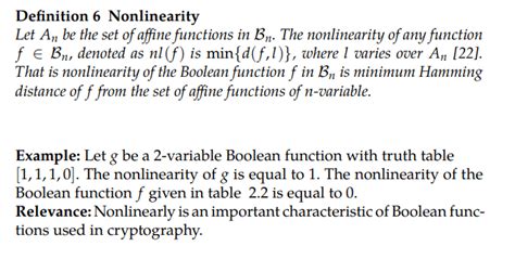 Example Of Non Linearity Of S Box In Aes Rcryptography