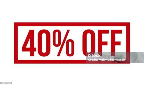 고무 스탬프 40 할인 레드 40 오프 고무 그런 지 스탬프 물개 벡터 일러스트 벡터 0명에 대한 스톡 벡터 아트 및 기타 이미지 Istock