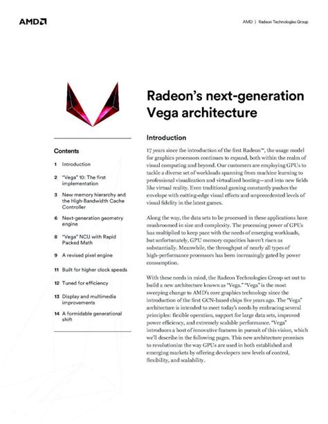 Pdf Radeons Next Generation Vega Architecture · Pdf Filein A Typical Arrangement