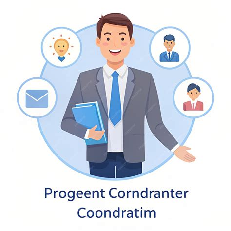 Program Coordinator Vector Illustration Organized Leadership Character
