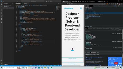 Beginner Portfolio Html And Css Au Youtube