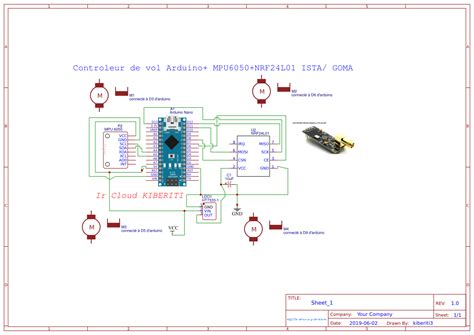 FC Drone Arduino Nrf24L OSHWLab