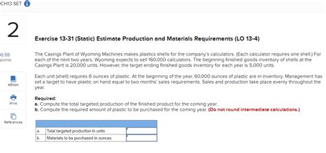 Solved Exercise 13 31 Static Estimate Production And