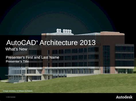 Pptx © 2012 Autodesk Presenters First And Last Name Presenters