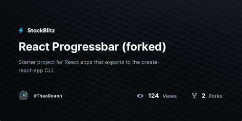 React Progressbar Forked Stackblitz