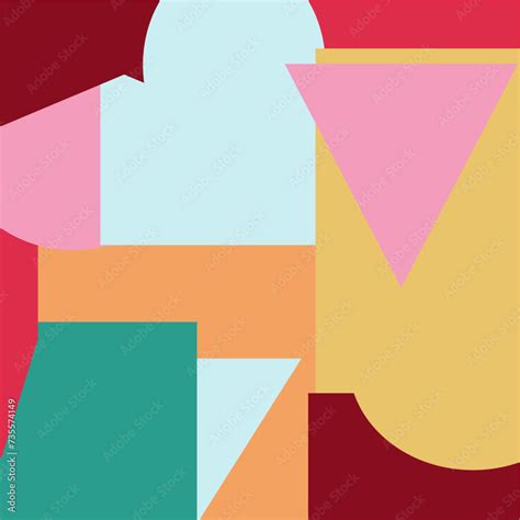 Geometric Shape Vector Illustration With Palette Color Matching Color Palette Fashion Trend