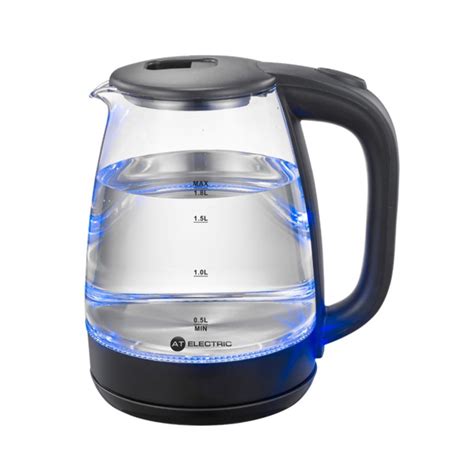 Электрический чайник Чайник электрический стекло 1,8л 1500Вт, черный ...