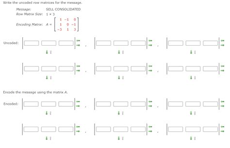 Solved Encoding Matrix A⎣⎡11−3−1010−13⎦⎤ Uncoded ∣⇒∣⇒∣