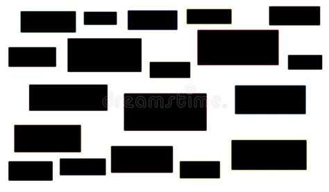 Black Rectangles Isolated In White Background Stock Illustration