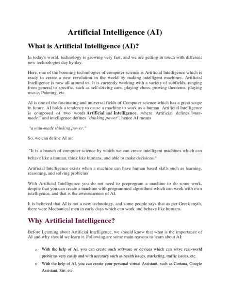 artificial intelligence notes pdf artificial intelligence intelligence ai and semantics