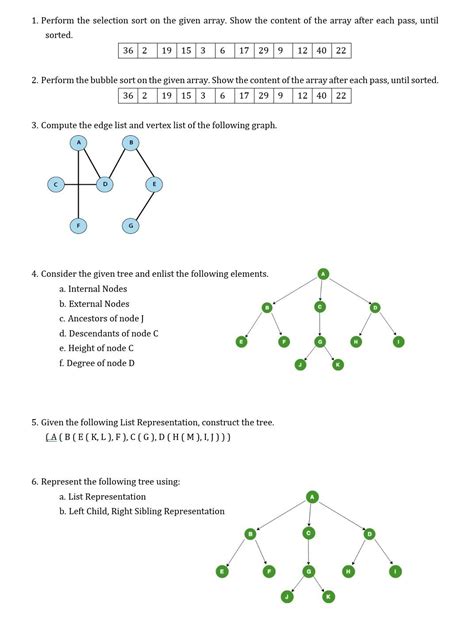 Solved 1 Perform The Selection Sort On The Given Array Chegg Com