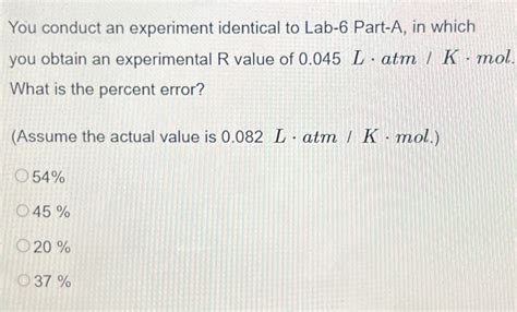 Solved You Conduct An Experiment Identical To Lab 6 ﻿part A
