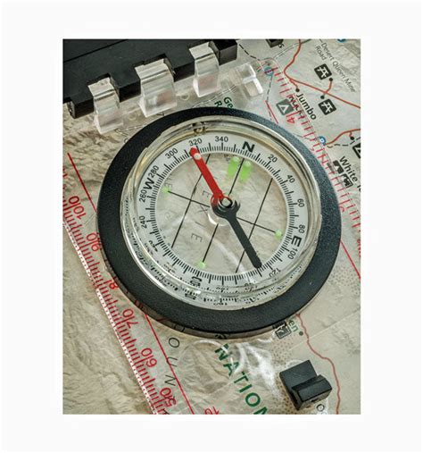 Map Compass With Sighting Mirror And Glowing Markers General Army
