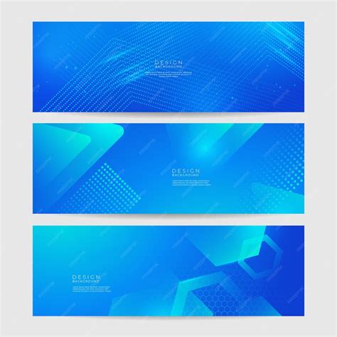 Abstrakcyjny Geometryczny Niebieski Szeroki Tło Baner Układ Biznesowy Prezentacja Baner Z