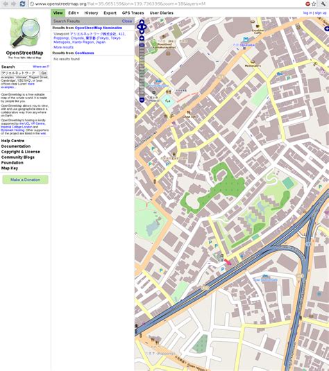 OpenStreetMapで六本木支配に乗り出すアリエルネットワーク ありえるえりあ