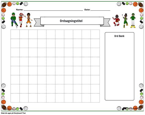 sportstema ordsøgning Storyboard por da examples