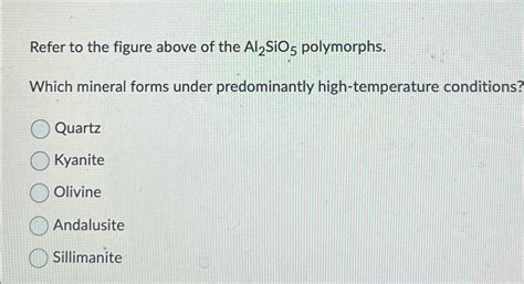 Solved Refer To The Figure Above Of The Al2sio5