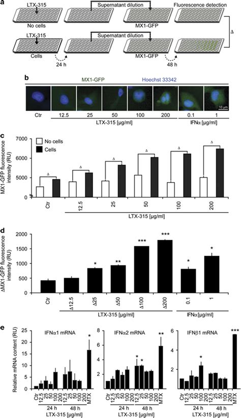 Induction Of A Type 1 Interferon Response By Ltx 315 A D A Schematic Download Scientific