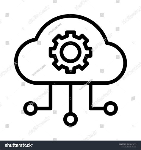 Cloud Storage Icon Outline Style Vector Stock Vector Royalty Free Shutterstock