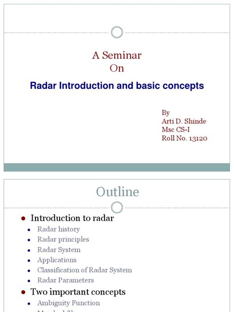 Pdf Radar Signal 1 Dokumentips