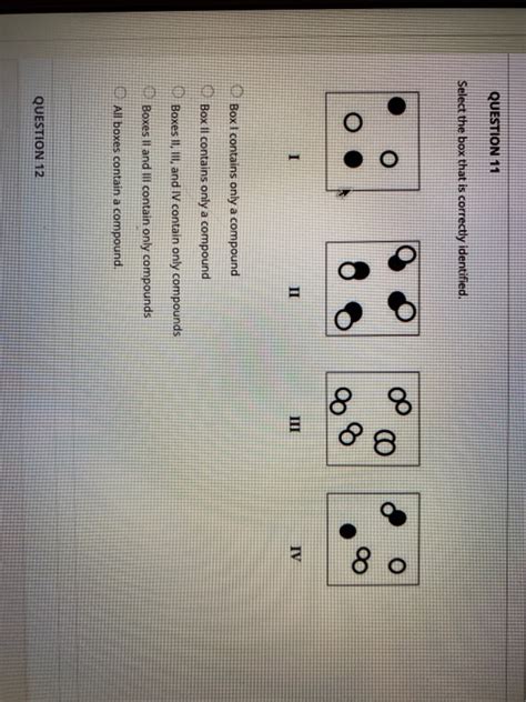 Solved Question 11 Select The Box That Is Correctly