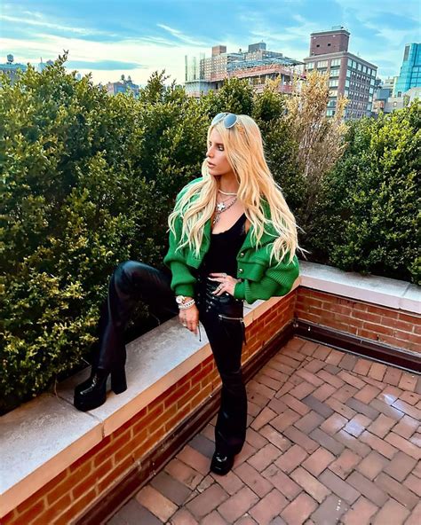 Jessica Simpson Is All Laced Up In Edgy Leather Pants
