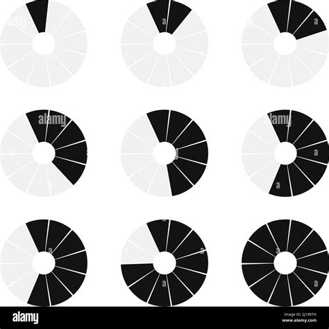 preloader circular loading bar pie chart pie graph vector template