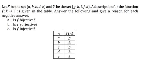 Solved Let X Be The Set A B C D E And Y Be The Set G H Chegg Com