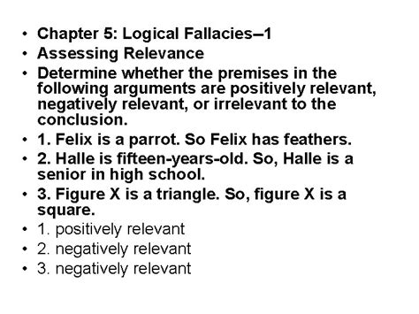 Chapter 5 Logical Fallacies I Fallacies Of Relevance