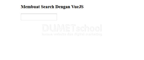 Cara Membuat Input Search Dengan Vuejs Kursus Web Design Private