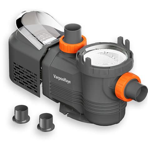 Varpoolfaye 1 8 Hp Variable Speed Pool Pump Above Ground Swimming Pool Pump Inground High Flow