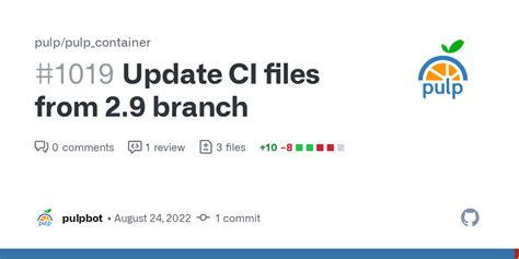 Update CI Files From Branch By Pulpbot Pull Request Pulp Pulp Container GitHub