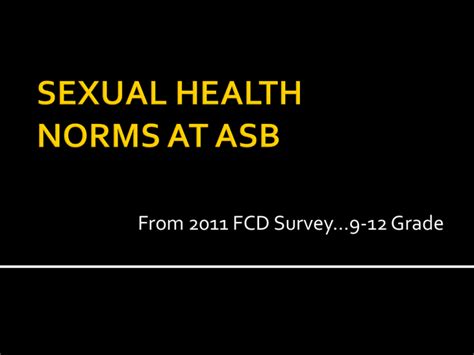 Sexual Health Norms At Asb Sexual Health Norms At Asb