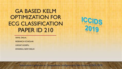 Pdf Ga Based Kelm Optimization For Ecg Classification