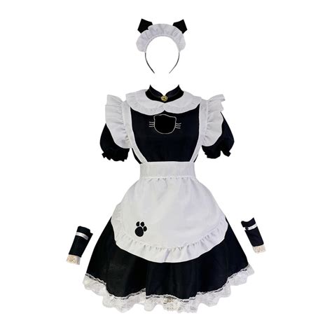 Maxbell French Maid Costume Anime Cosplay Uniform Suit Sweet Headband