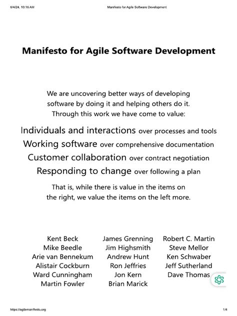 Agile Manifesto Pdf