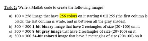 Solved Task Write A Matlab Code To Create The Following Chegg