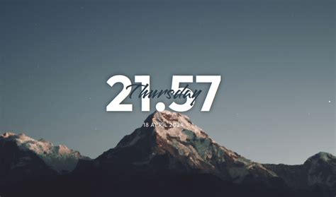 clear clock a minimalist and modern desktop date and time display now