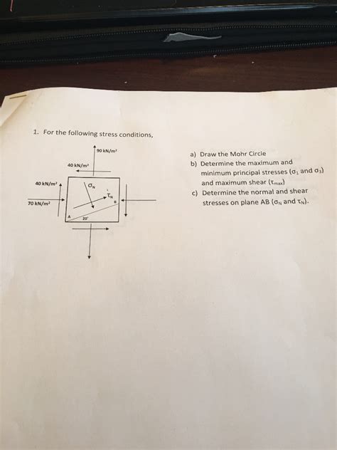 solved using the pole method determine a draw mohr
