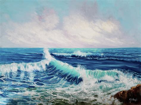 Deep Blue Sea Painting By Carole Sluski Pixels
