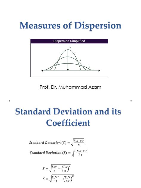 Measures Of Dispersion2 Pdf Coefficient Of Variation Standard Deviation