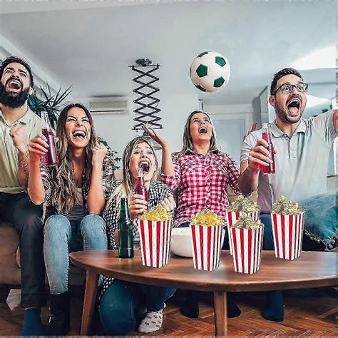 100 Pieces Popcorn Bags Popcorn Bags Small Popcorn Boxes Red And White