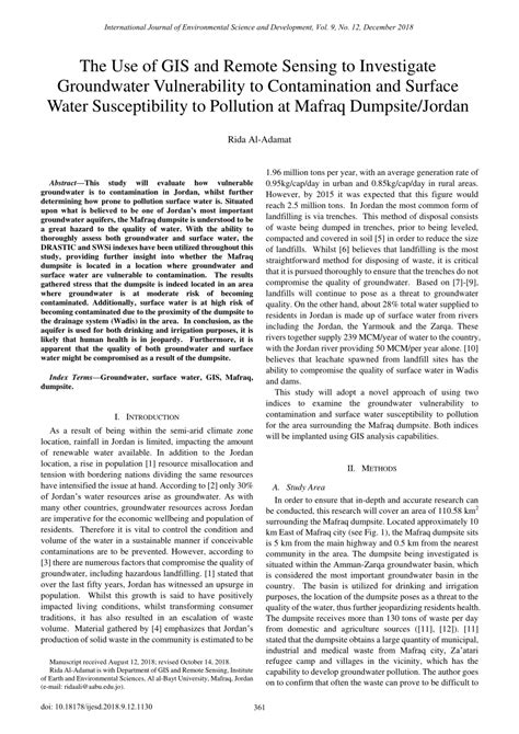 Pdf The Use Of Gis And Remote Sensing To Investigate Groundwater Vulnerability To