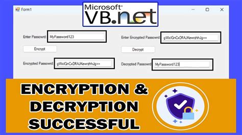 Encrypt And Decrypt Password In VB Net Step By Step Guide YouTube