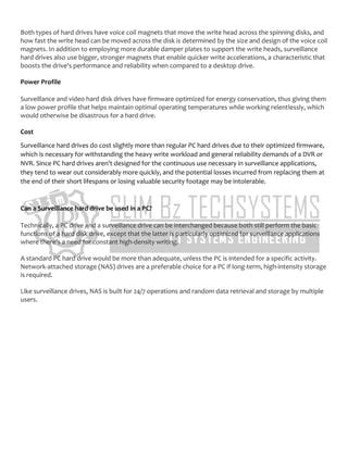 SURVEILLANCE HARD DRIVE Vs DESKTOP HARD DRIVE Pdf