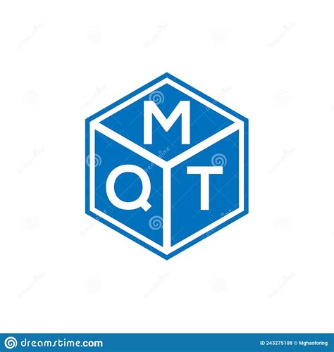 Design Do Logotipo Da Letra Mqt Em Fundo Preto Conceito De Logotipo De