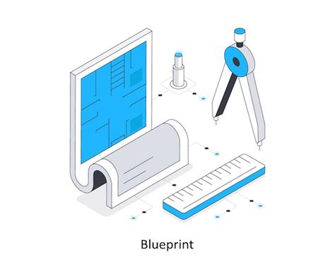 Premium Vector Blueprint Isometric Stock Illustration Eps File Stock Illustration